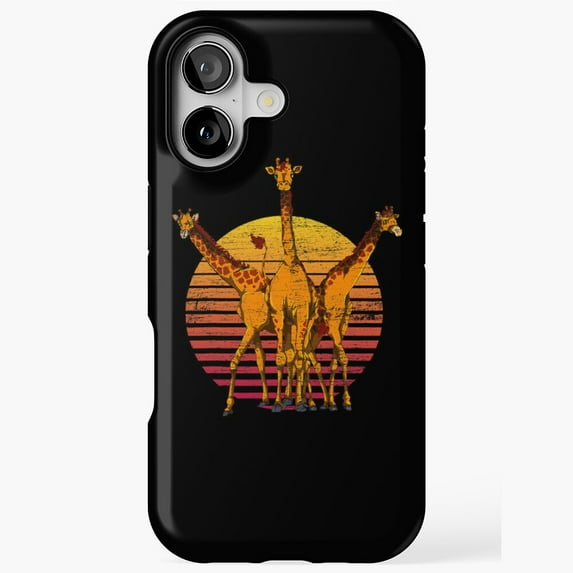 Africa Safari Retro Giraffe Keeper Wildlife Gift Art iPhone Case 17 ...