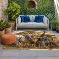Africa Savannah Wildlife Indoor Outdoor Rugs 3x5 Ft, Elephant Lion ...