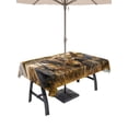 Africa Savannah Wildlife Rectangle Outdoor Tablecloth with Umbrella ...