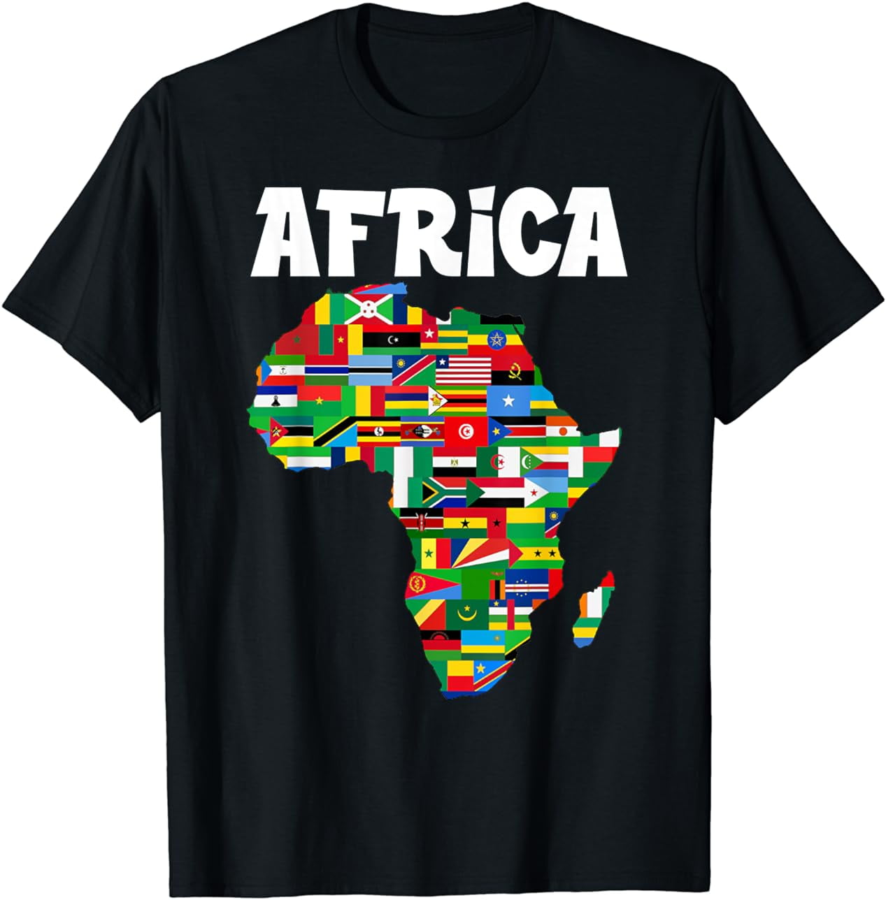 Africa T-Shirt Proud African Country Flags Continent Love - Walmart.com