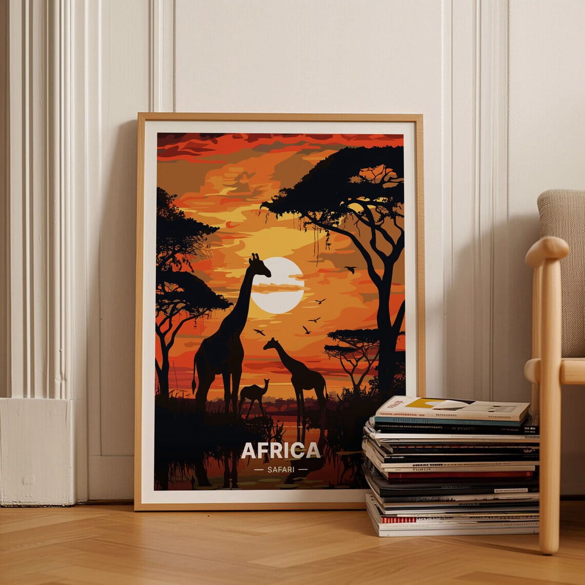 Africa Travel Vibrant African Safari Theme Art Unframed Paper Print ...