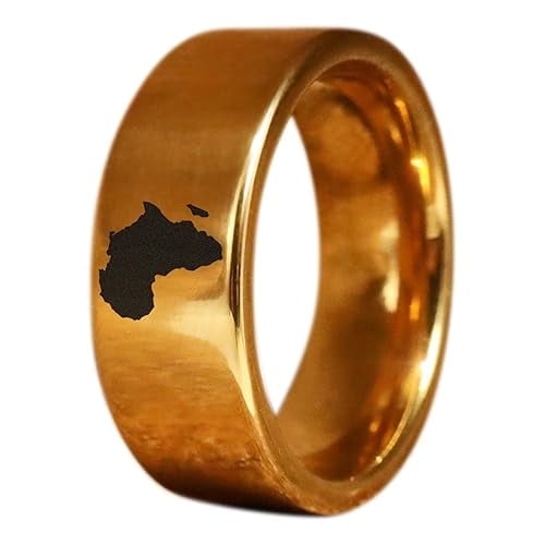 Africa Wedding Band African Wedding Ring Africa Continent Anniversary Ring Sahara Ring Savanna ...