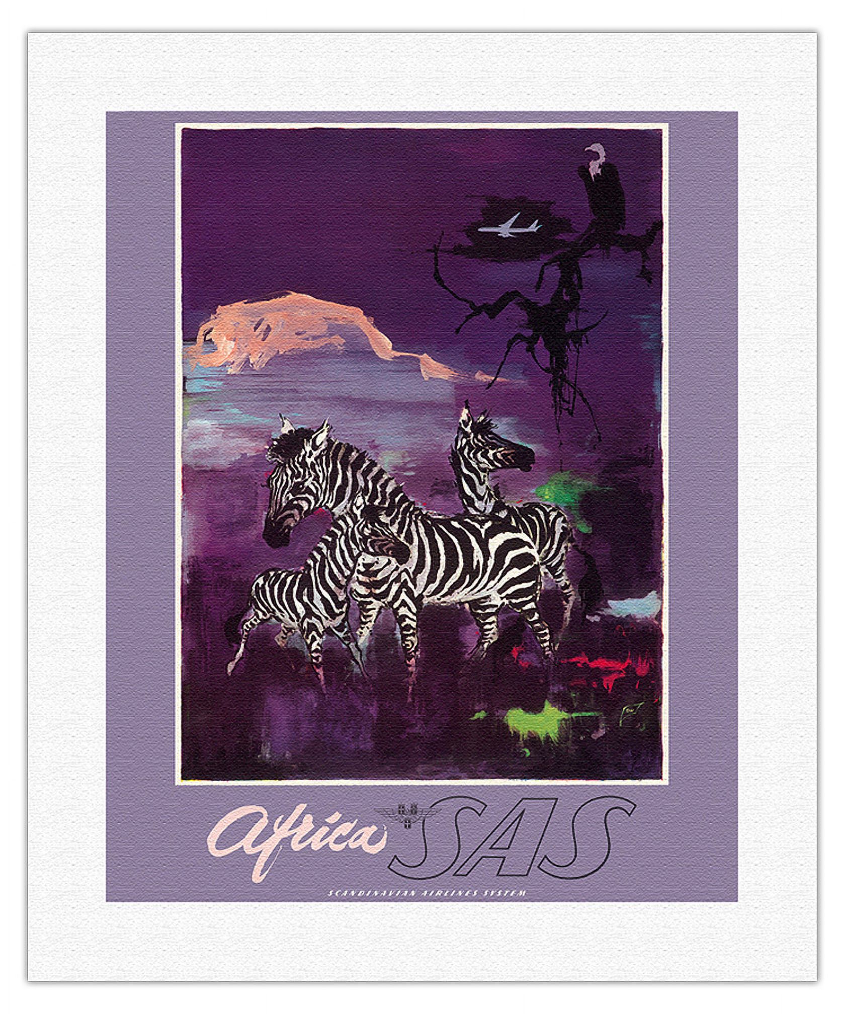 Africa - Zebras - Mount Kilimanjaro - SAS Scandinavian Airlines System ...