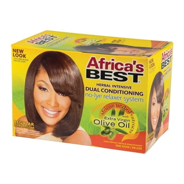 African Pride Olive Miracle Deep Conditioning No-Lye Relaxer, Regular ...