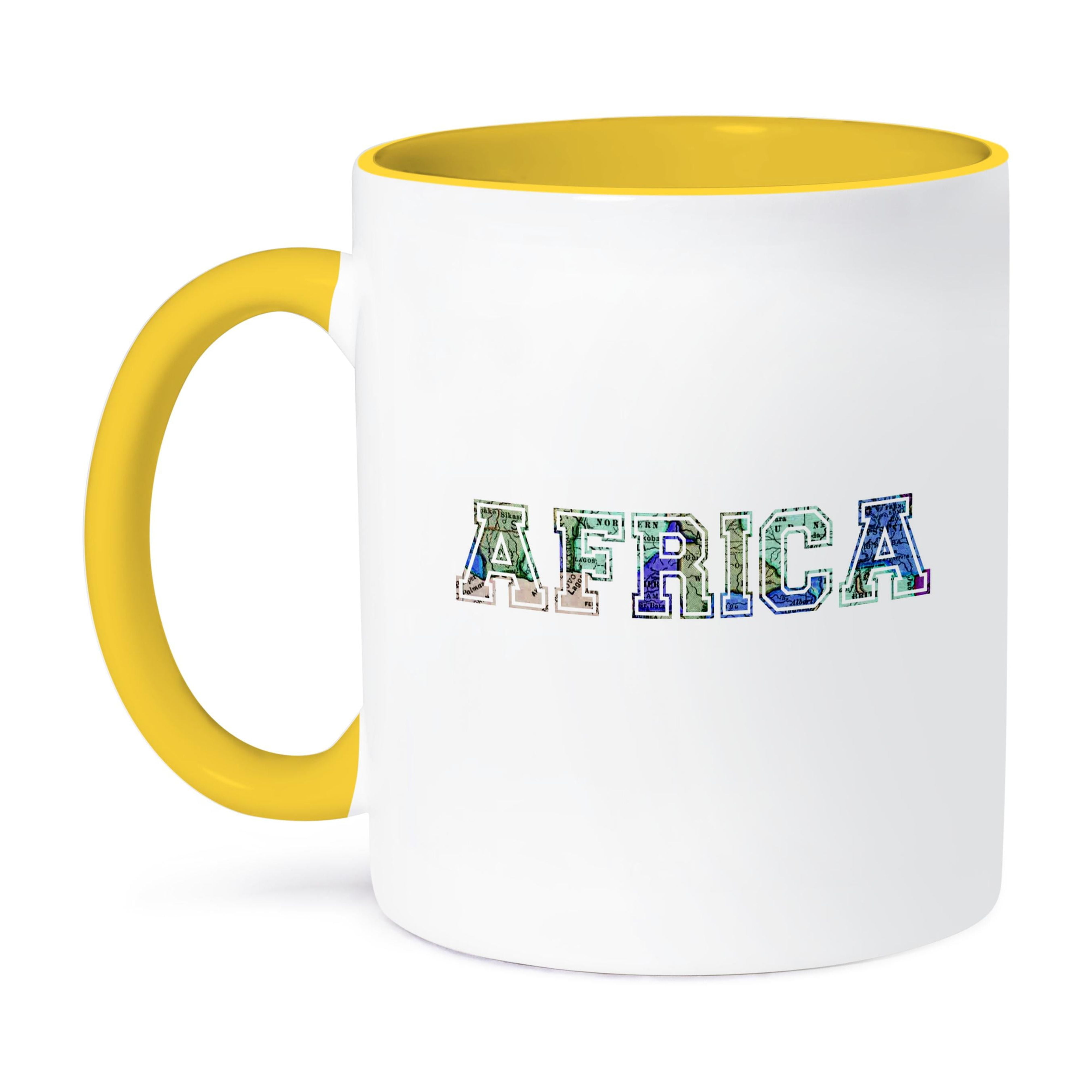 3dRose, Africa text - made from cutout of vintage map of Africa ...