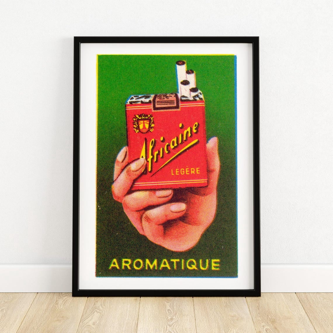 Africain Cigarettes Poster Art Vintage French Advertising Print Mid ...