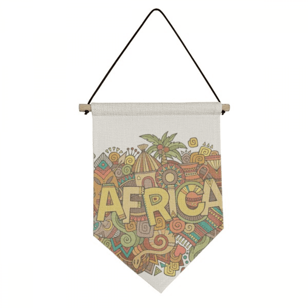 African Aboriginal Art Pattern Tribal Canvas Flag Hanging Wall Art ...