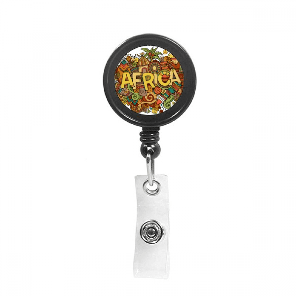 African Aboriginal Art Pattern Tribal Retractable Keychain Badge Holder ...