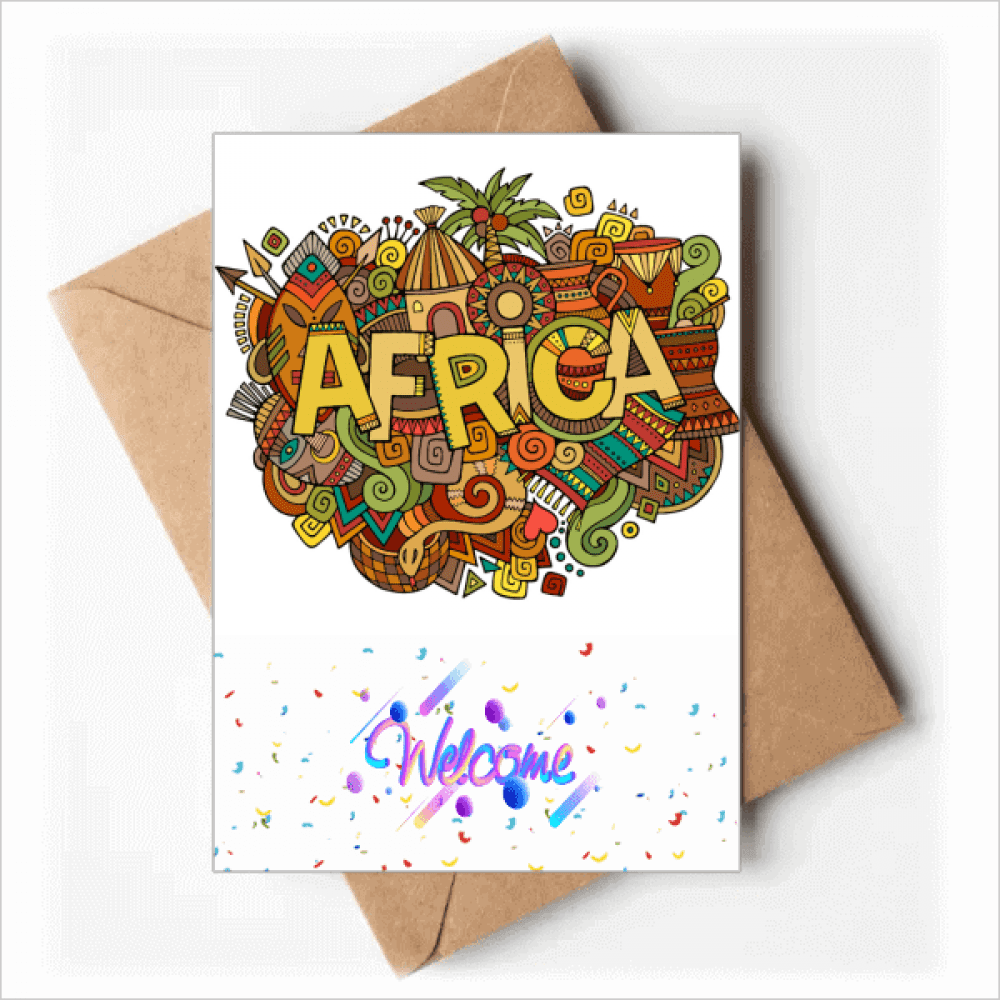 African Aboriginal Art Pattern Tribal Welcome Back Greeting Cards ...