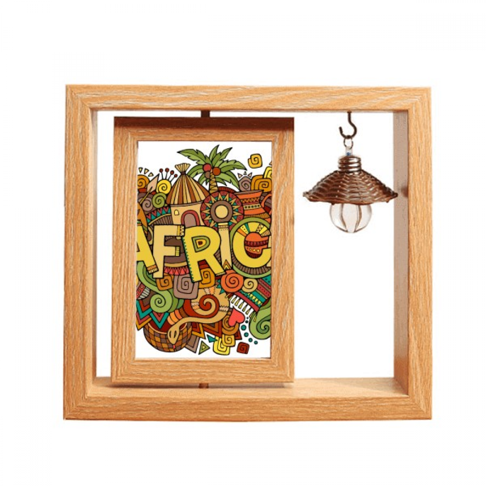 African Aboriginal Art Pattern Tribal Wooden Rotating Picture Photo ...