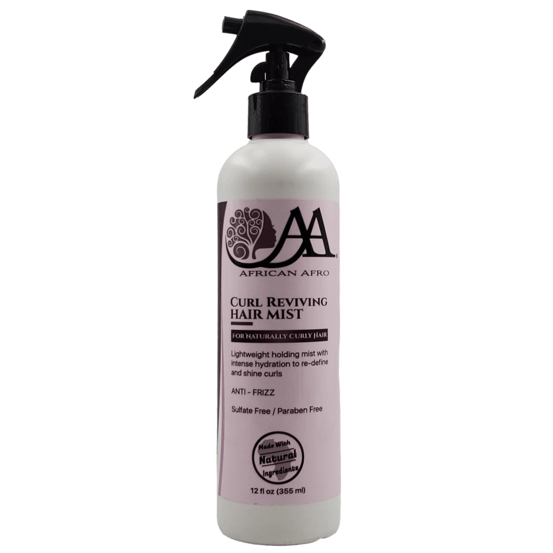 African Afro Curl Reviving Hair Mist Spray | Lightweight Anti-Frizz ...