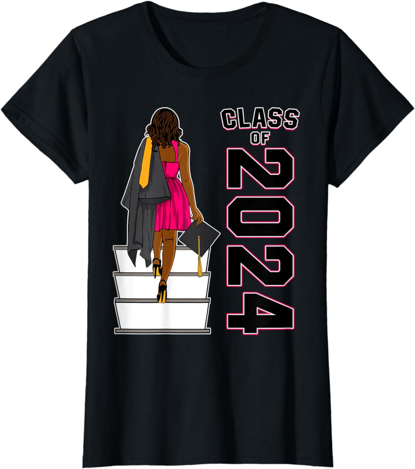 African American Afro Black Girl Graduation Class Of 2024 T-Shirt ... African American Afro Black Girl Graduation Class Of 2024 T-Shirt ...