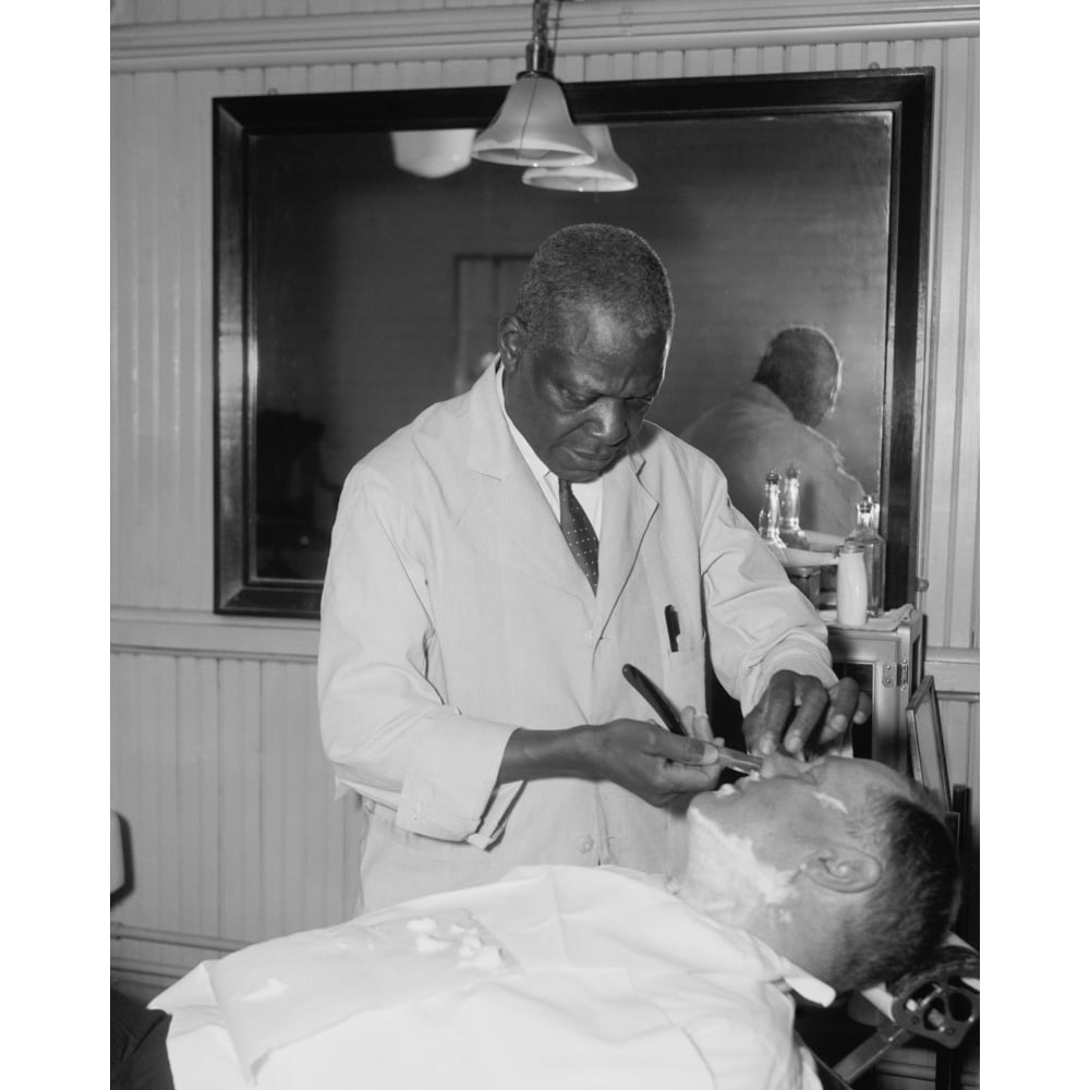 African American Barber At The Senate Barbershop. Jan. 5 History (18 x ...
