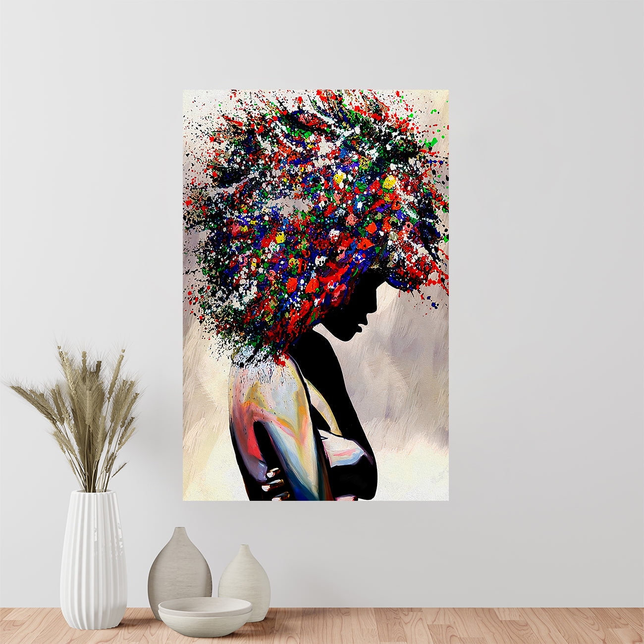 African American Beautiful Black Woman Poster African American Afro ...