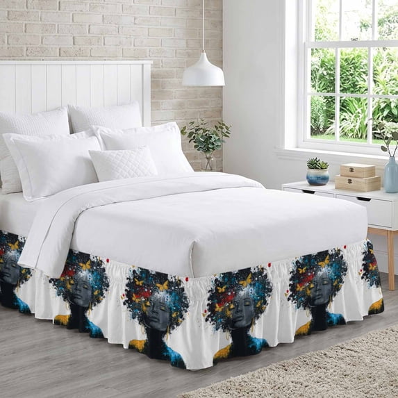 African American Bed Skirt Queen Size 16 Inch Drop, Female Portrait ...