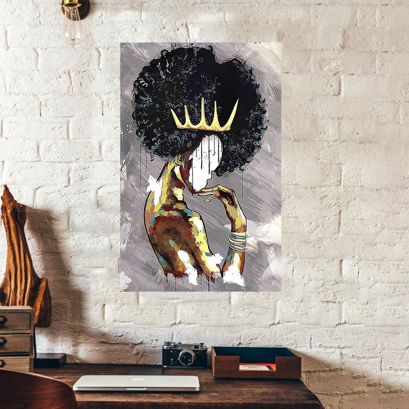 African American Black Girl Poster queen poster African American Afro ...