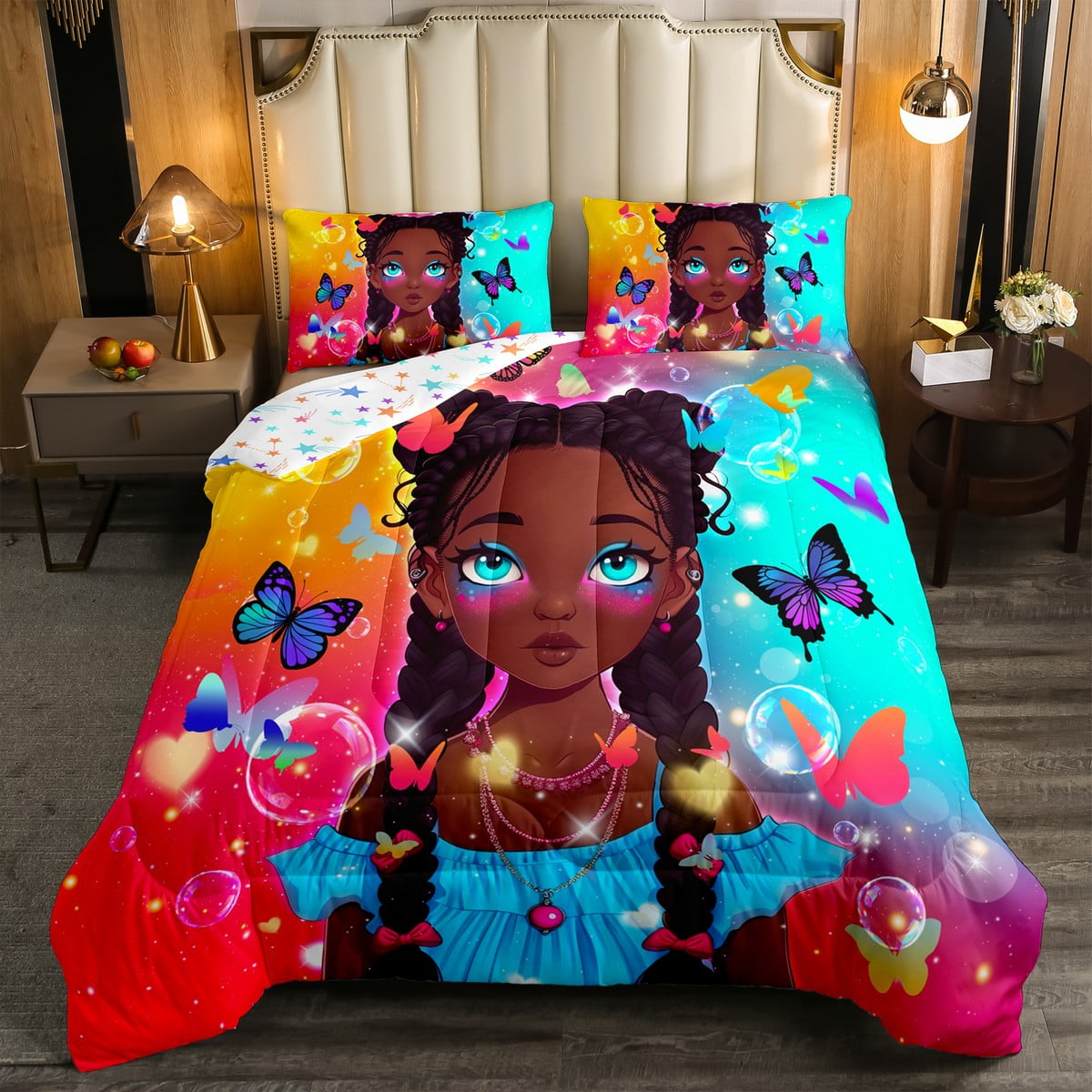 African American Black Girls Comforter Set Queen Size, Black Girls ...