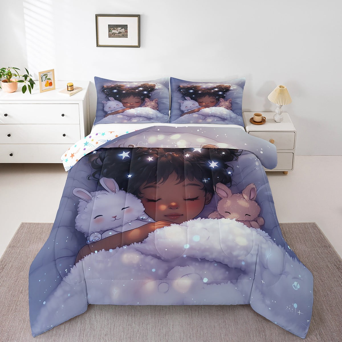 African American Black Girls King Bedding Sets Black Girls Magic ...