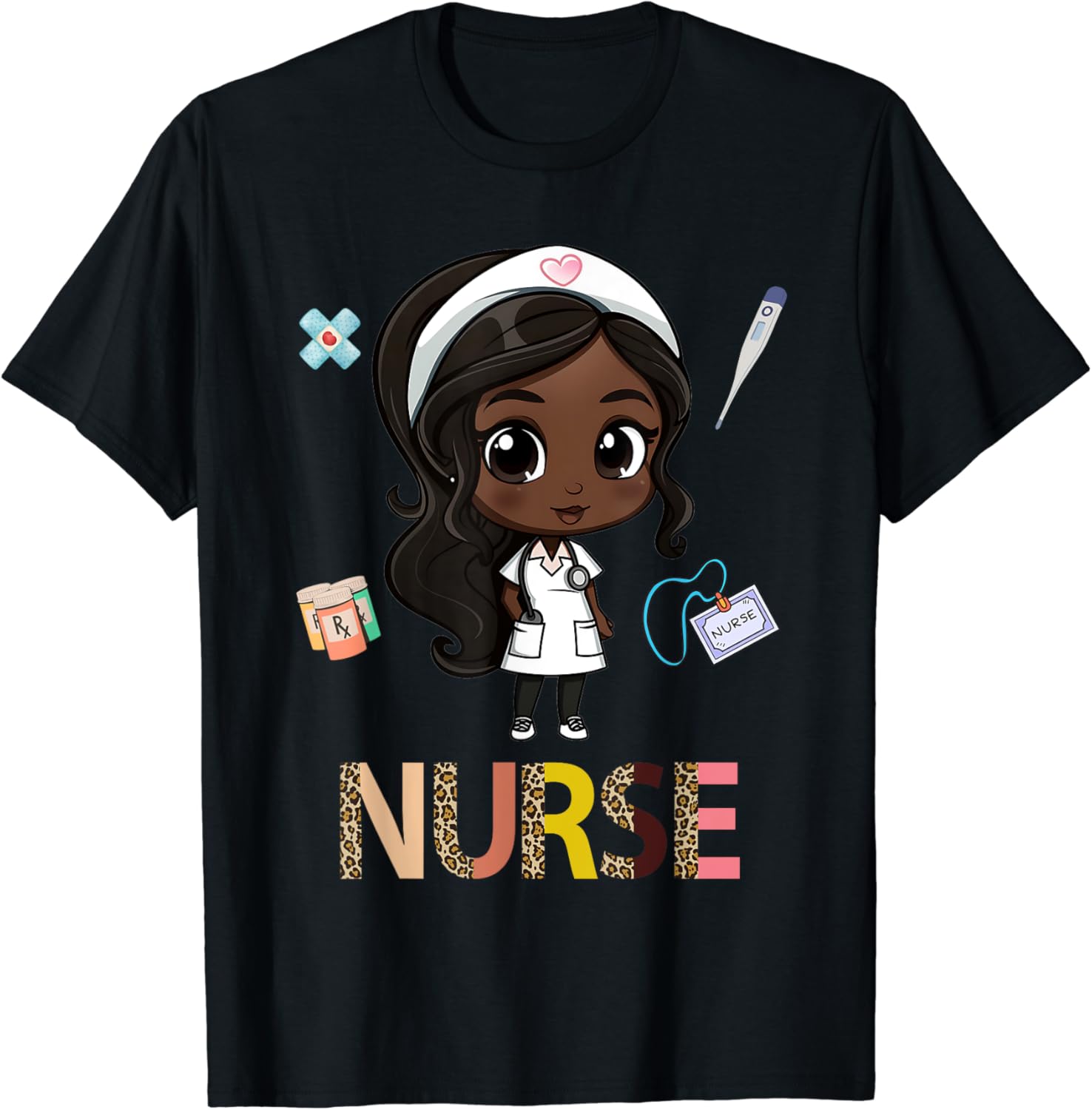 African American Black Nurse Practitioner Medical RN Woman T-Shirt ...