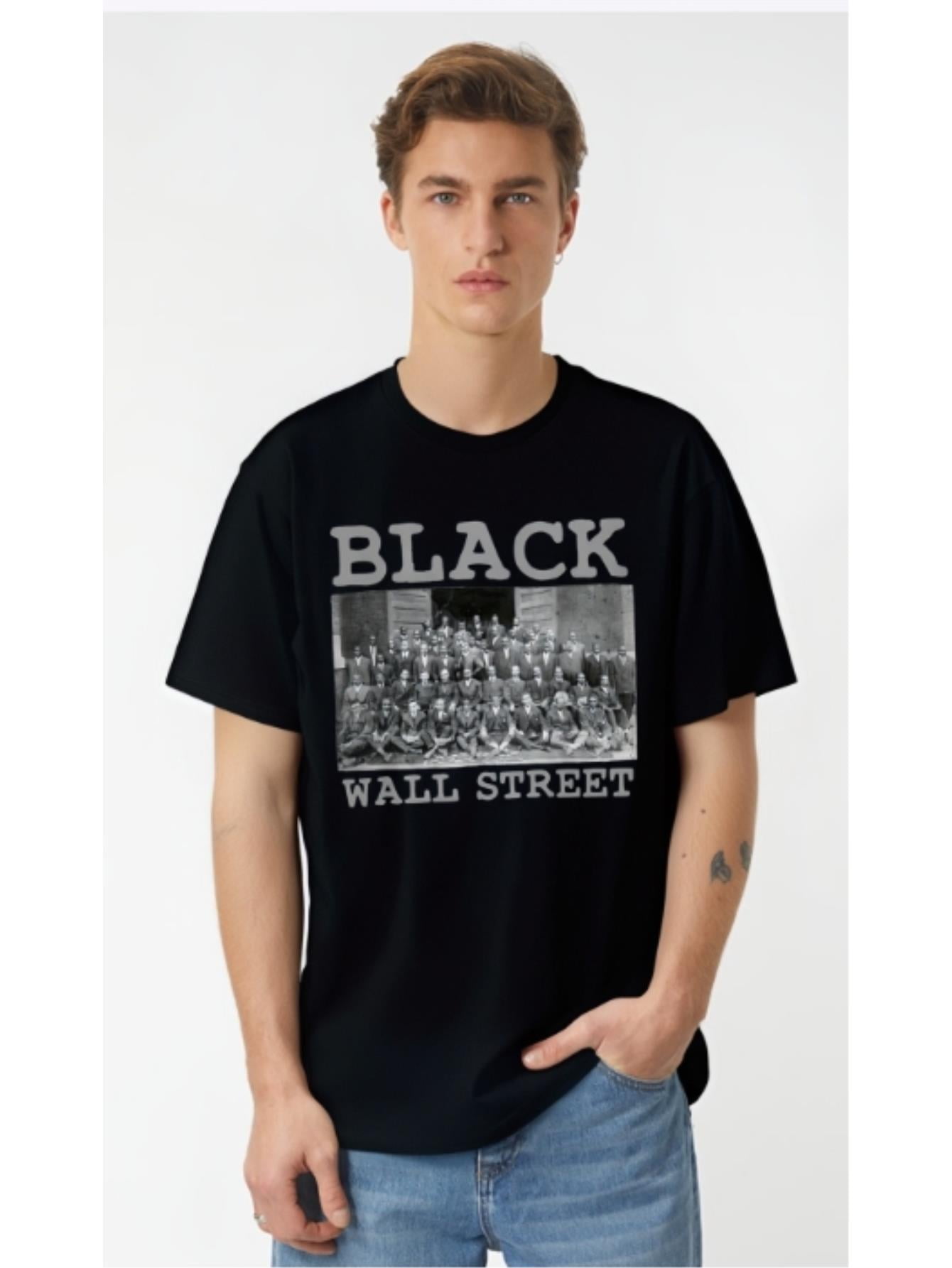 African American Business Black History Black Wall Street T-Shirt, Men's Casual Short Sleeve ...