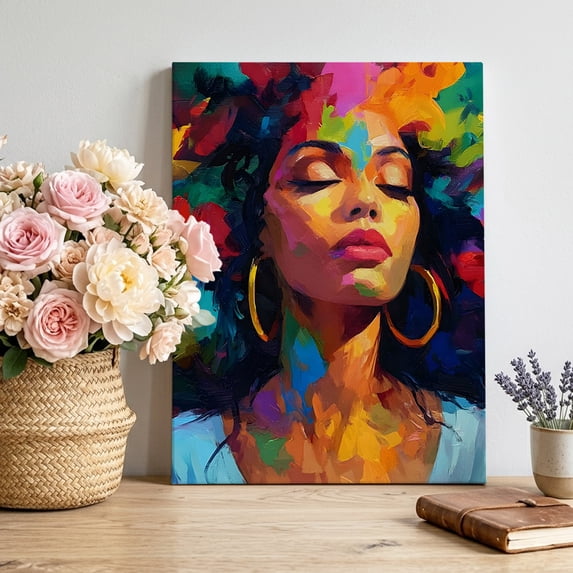 African American Canvas Wall Art Framed Wall Decor for Living Room ...
