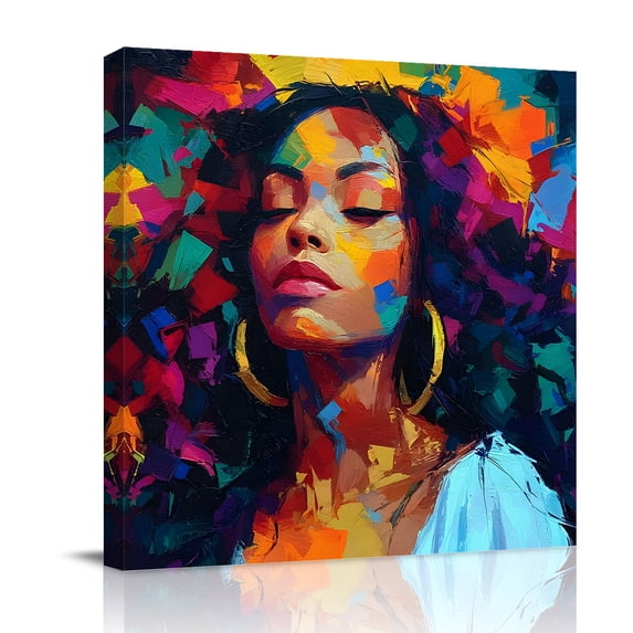 African American Canvas Wall Art for Living Room, Colorful Abstract ...