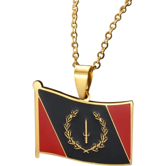 African American Flag Fine Pendant Necklaces for Women Men - Black ...
