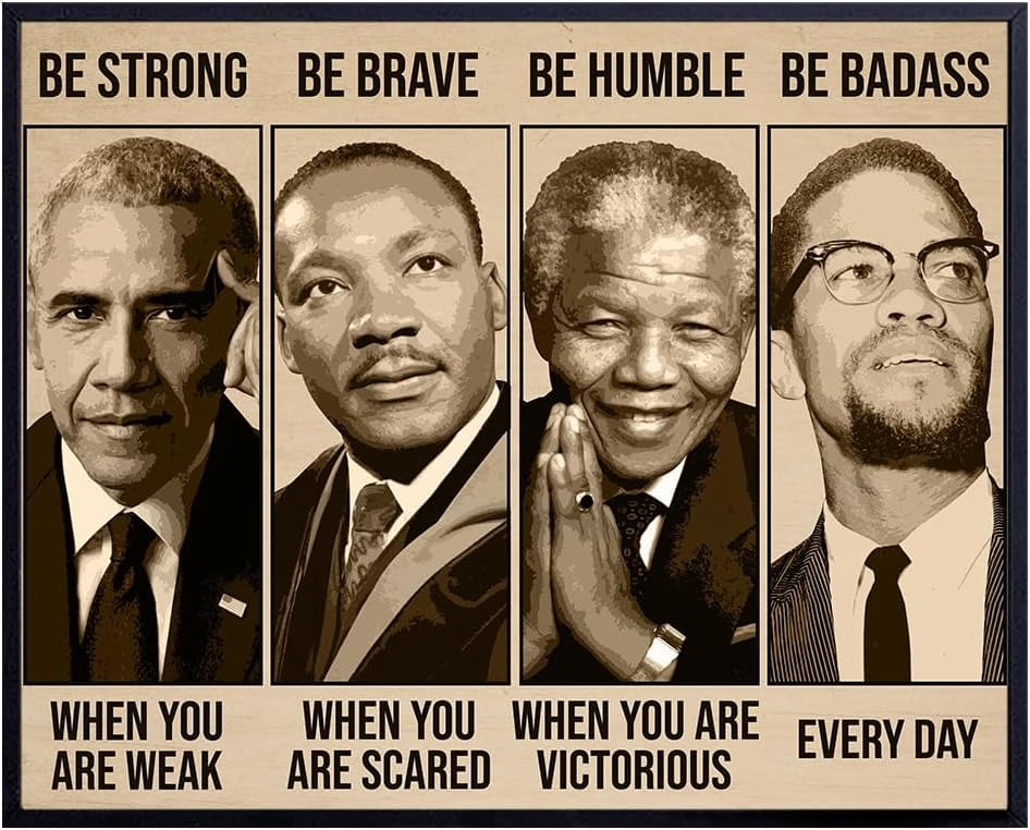 African American Inspirational Wall Art 11x14 - Black History Posters ...