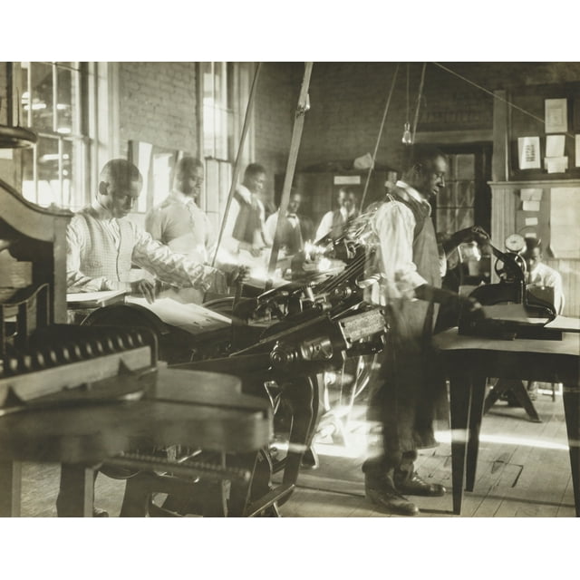 African American Men Working At Printing Presses. Photo By Arthur P ...