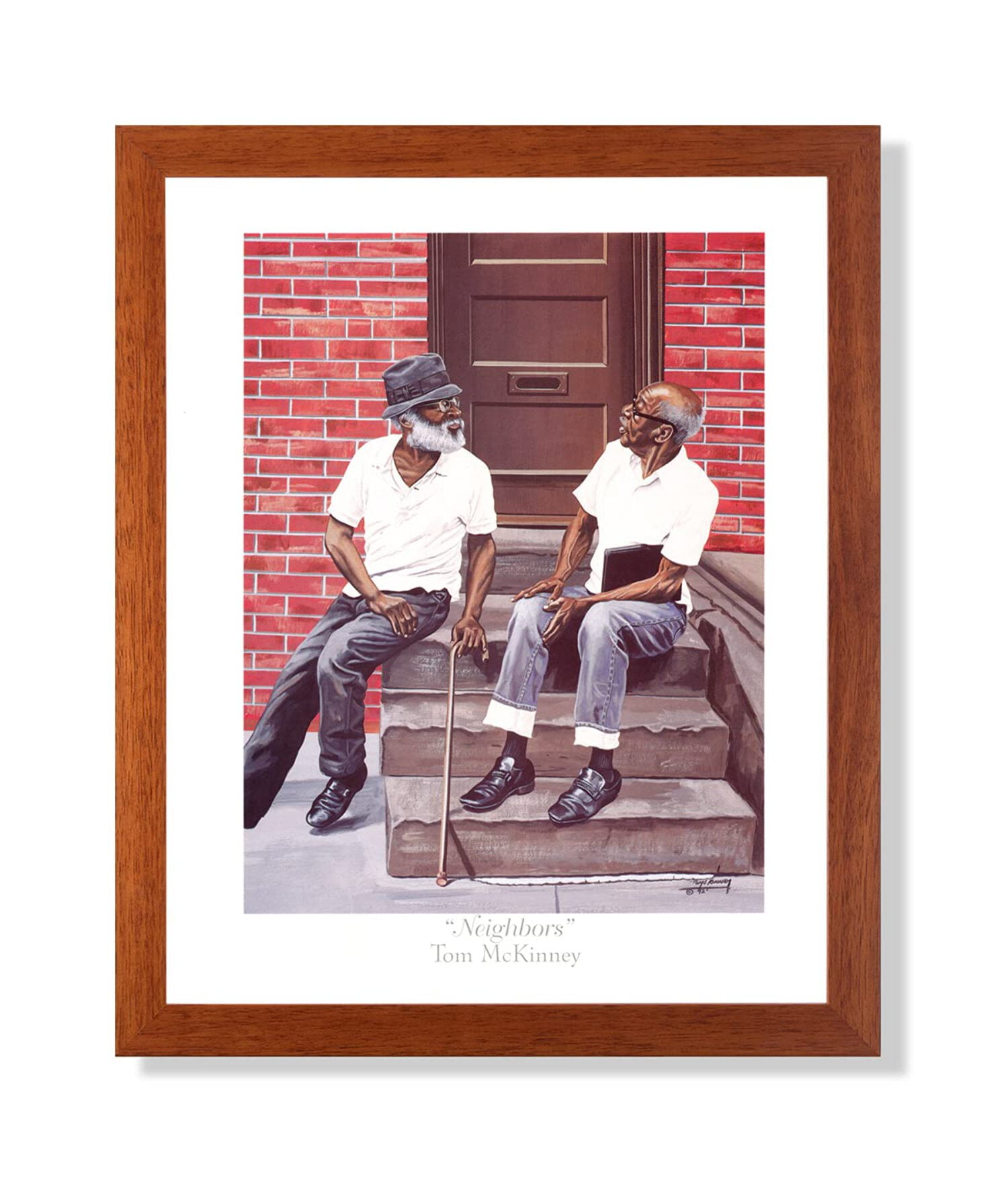 African American Neighbors by Tom McKinney Black Men Sitting On Steps ...