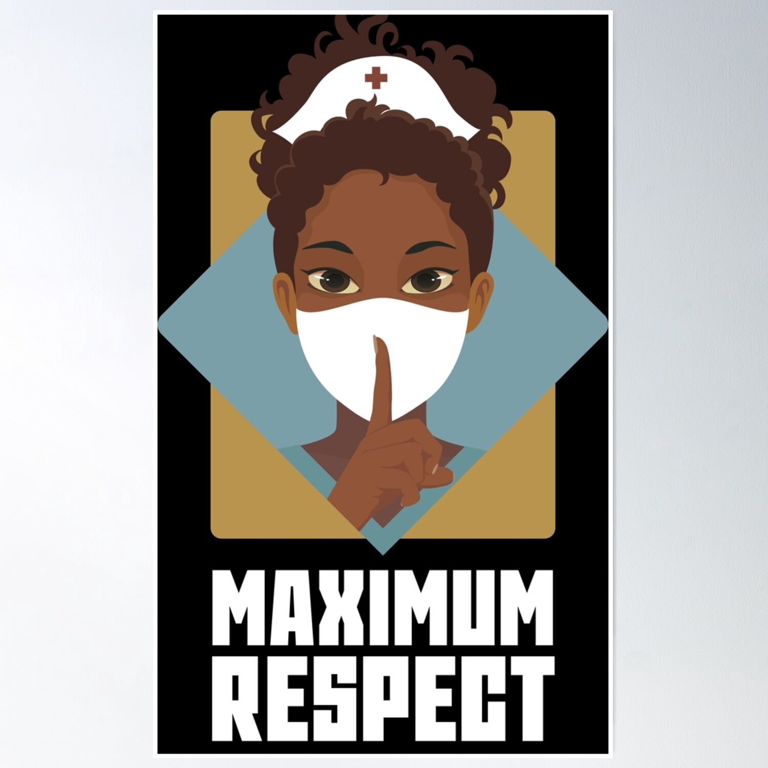 African American Nurse - Nurse Maximum Respect - Black Nurse Wearing ...