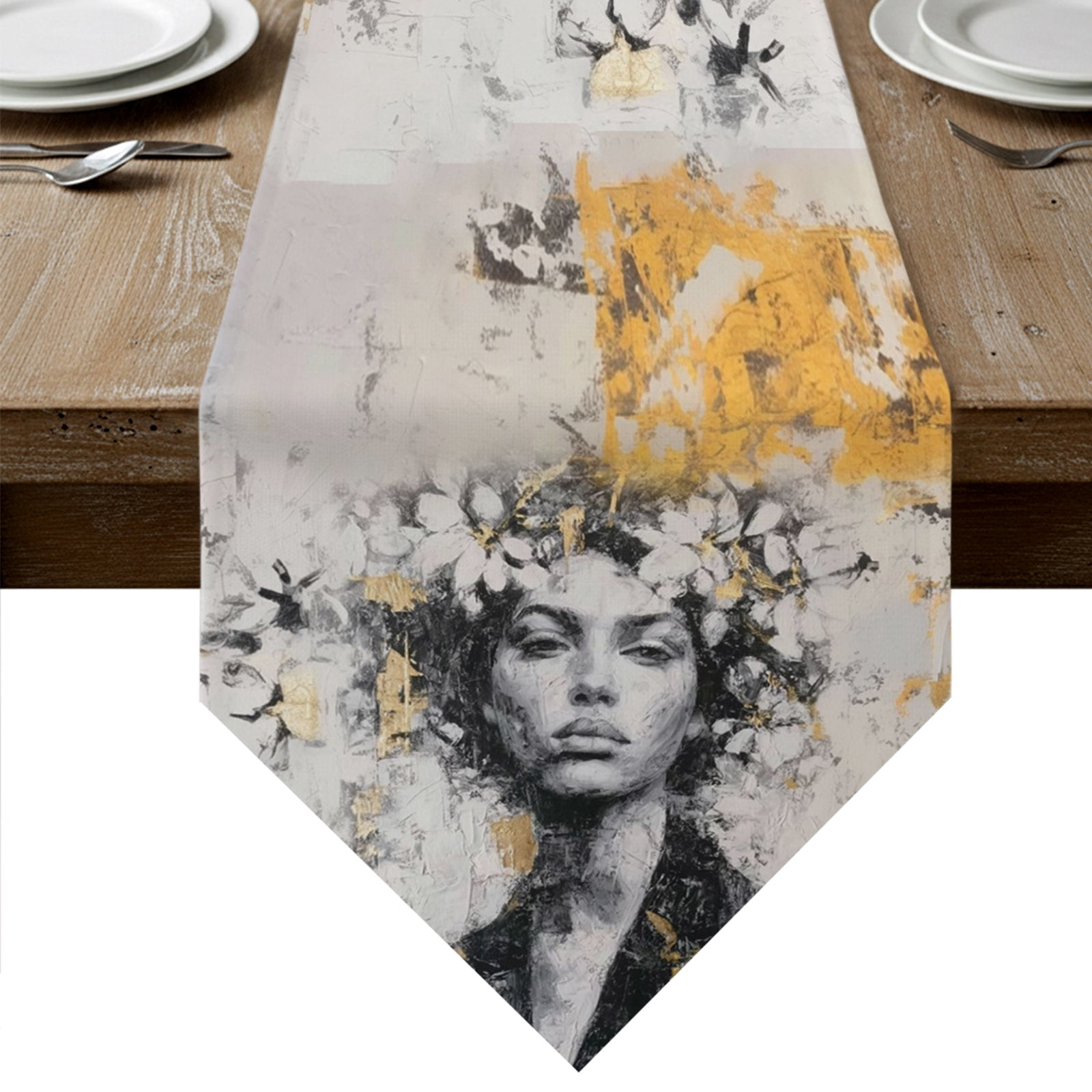 African American Posters Table Runner Linen Burlap Table Runner 72 ...