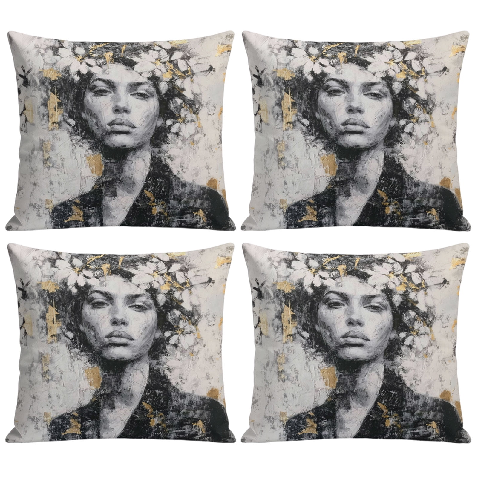 African American Posters Throw Pillow Covers 16 x 16 Inch Pillow Covers ...