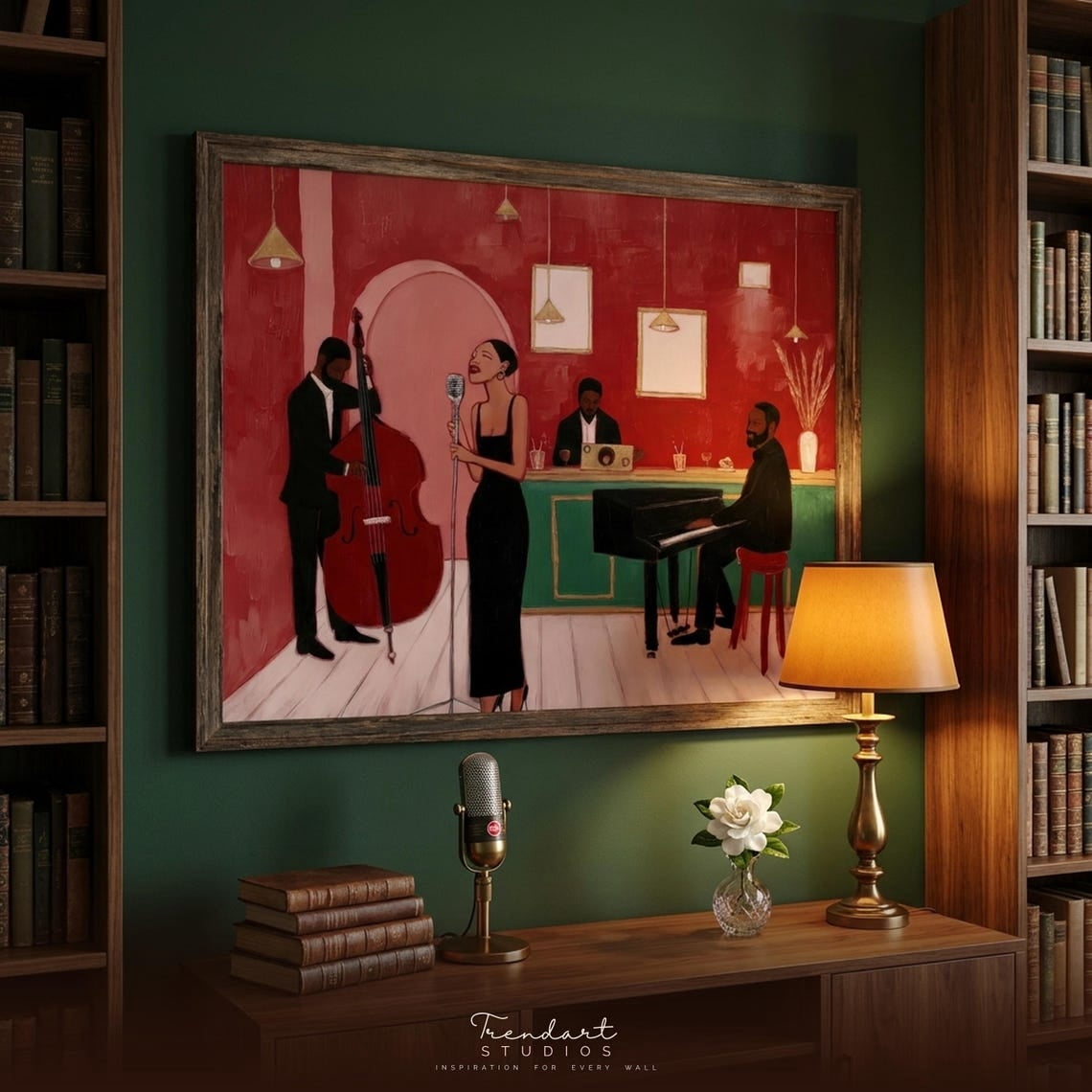 African American Retro Music Print, Unframed Paper Poster 8x10in ...