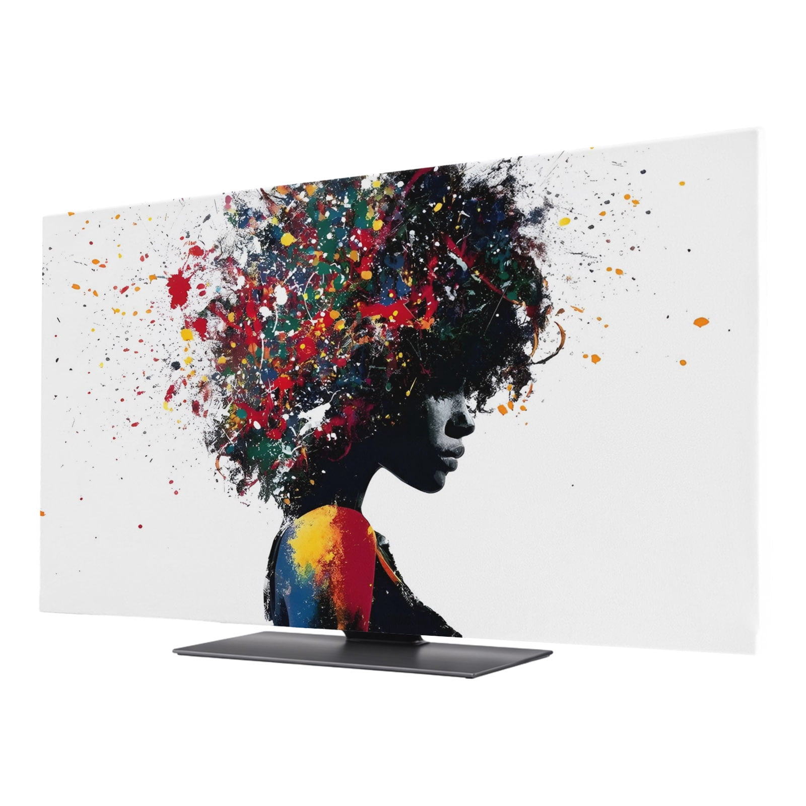 African American TV Cover for 50 Inch Screen,Stretch Fabric Dustproof ...