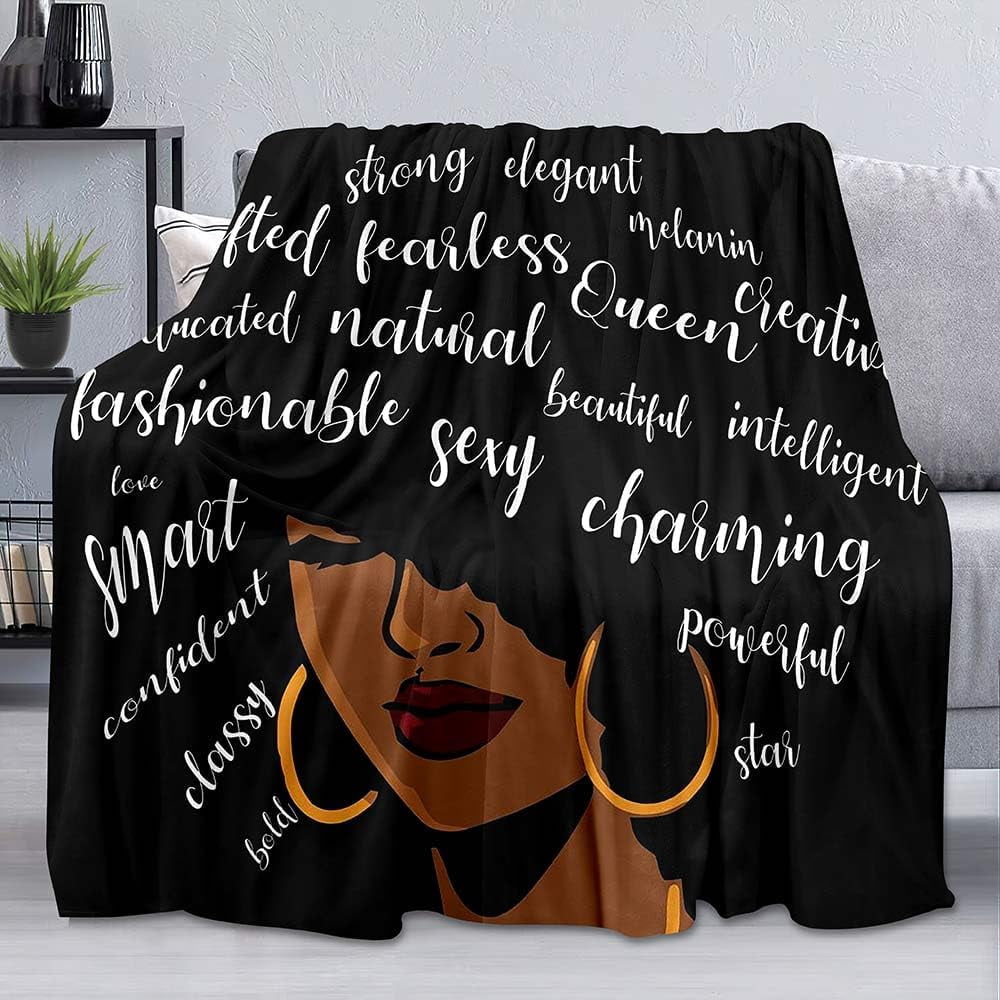 African American Throw Blanket, Black Blanket, Inspirational Quotes ...
