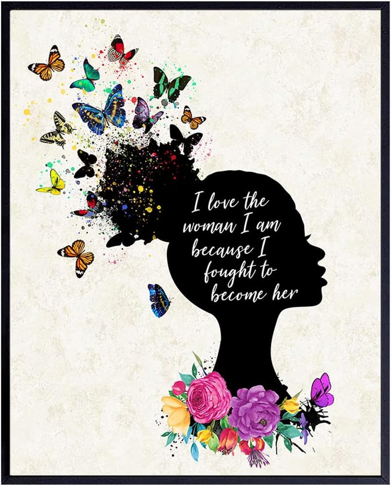 African American Wall Art Motivational Poster – Afrocentric Woman ...