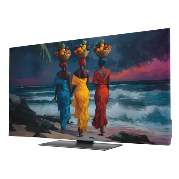 African American Woman TV Cover for 24 Inch Screen, Stretch Fabric ...
