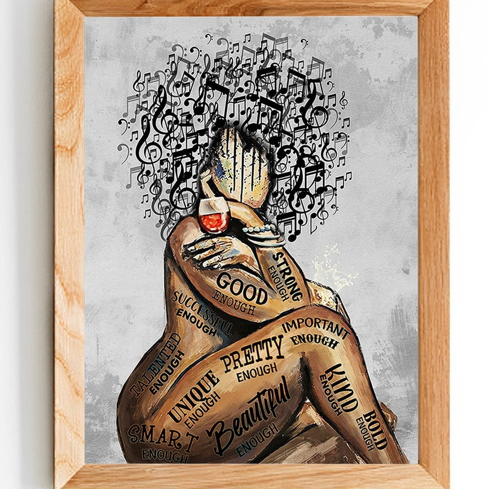 African American Women Poster, Black Girl Poster, Inspirational Gifts For Her, Vintage Afro Girl ...