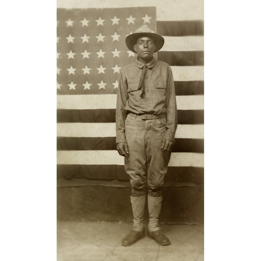 African American World War 1 Soldier. 1917-18. Portrait May Depict A ...