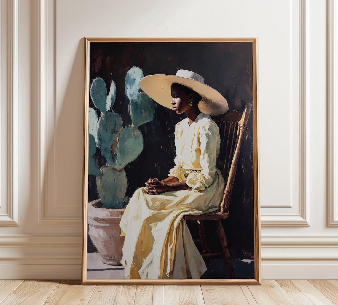 African American woman art Poster afro female illustration minimalist ...