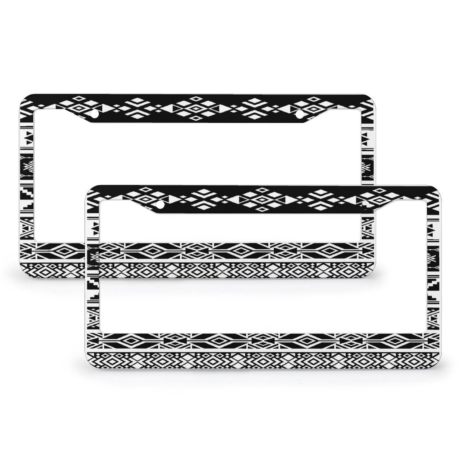 African And Mexican Aztec American Tribal License Plate Frame 2 Pack ...