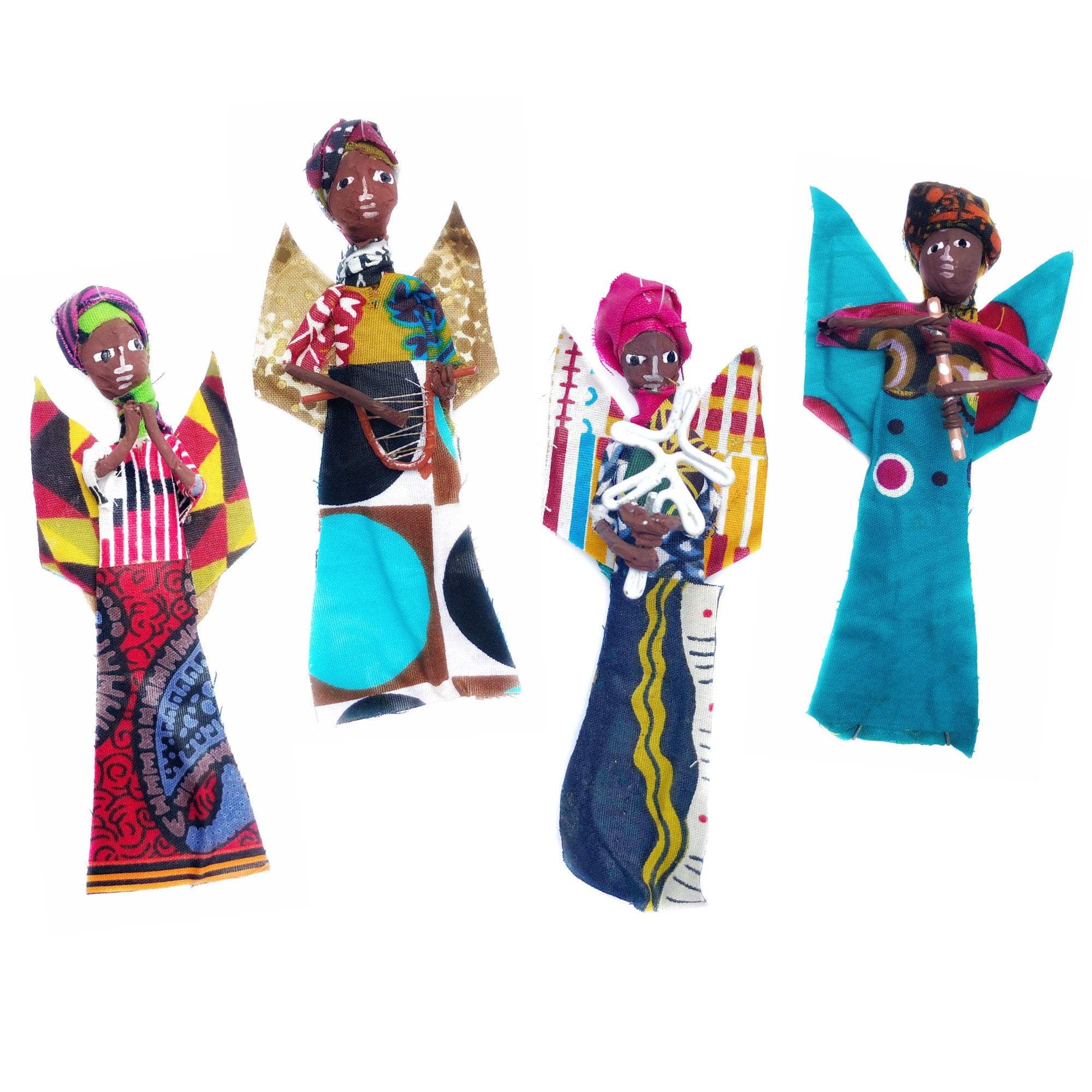 African Angel Ornament - Fair Trade Figurine Christmas Decor Handmade ...