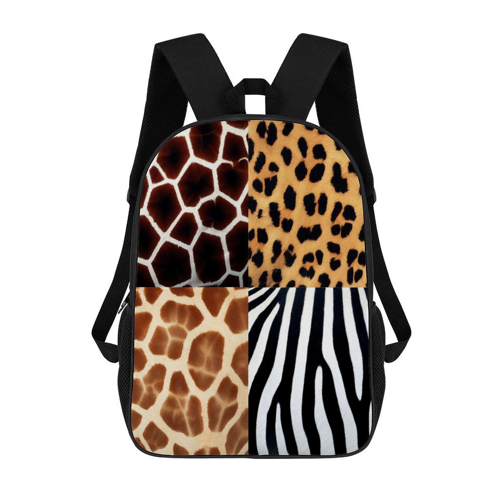 African Animal Skin Textures Collage Large Capacity Backpacks For ...