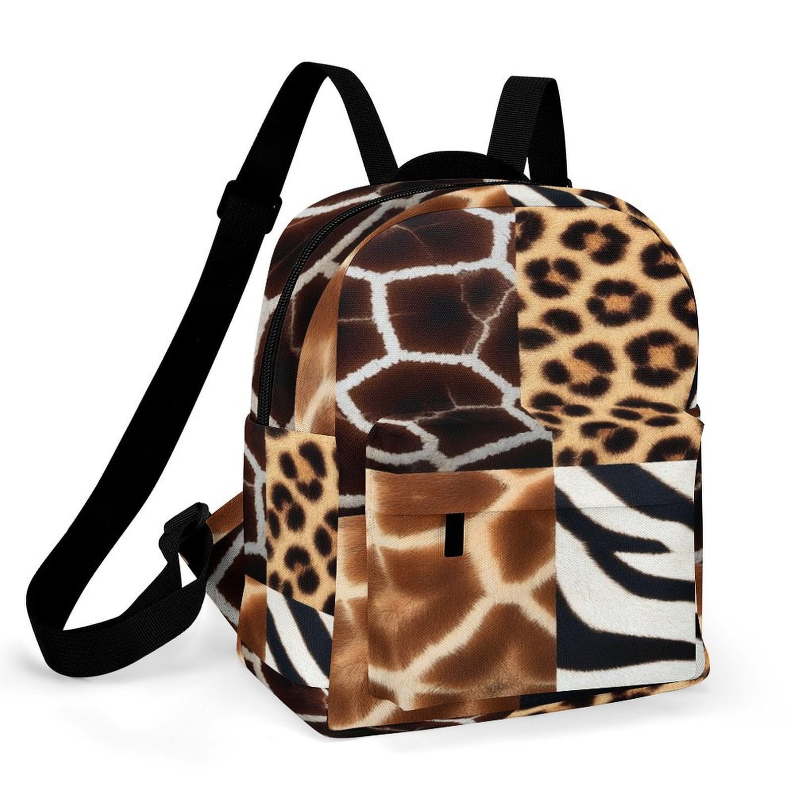 African Animal Skin Textures Collage Small Backpack Cute Mini Backpacks ...