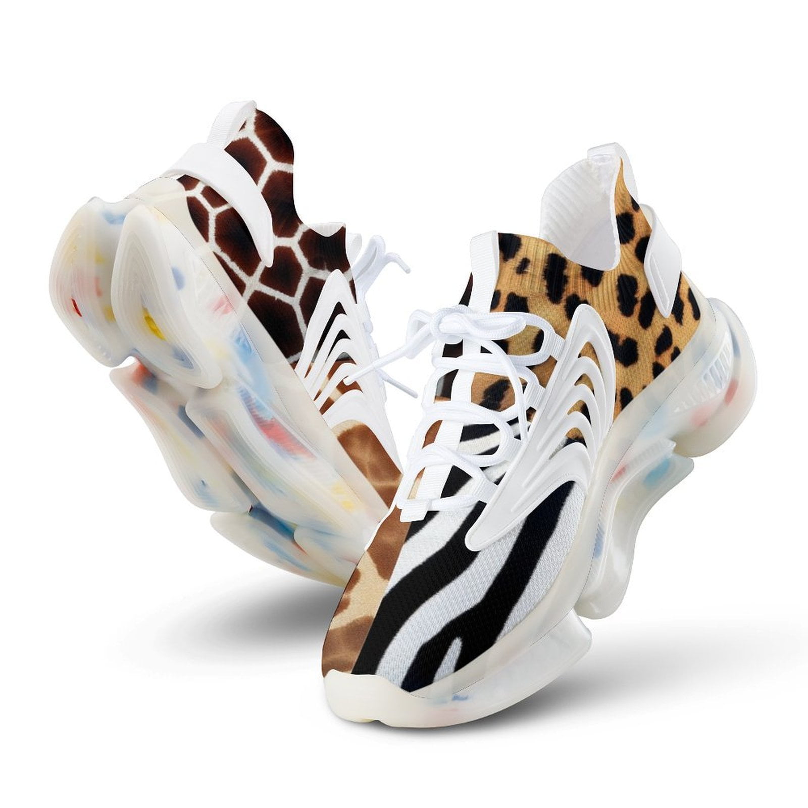 African Animal Skin Textures Collage Walking Shoes for Men Woman ...