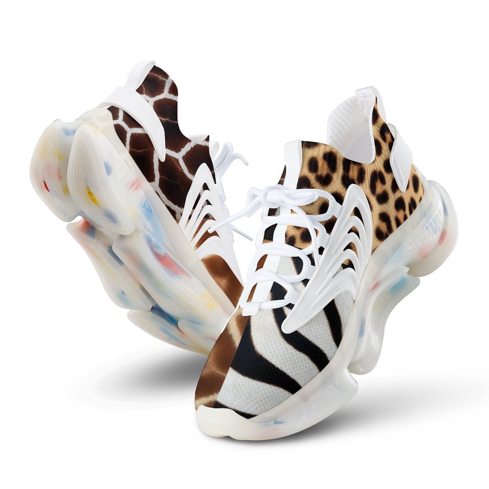 African Animal Skin Textures Collage Walking Shoes for Men Woman ...