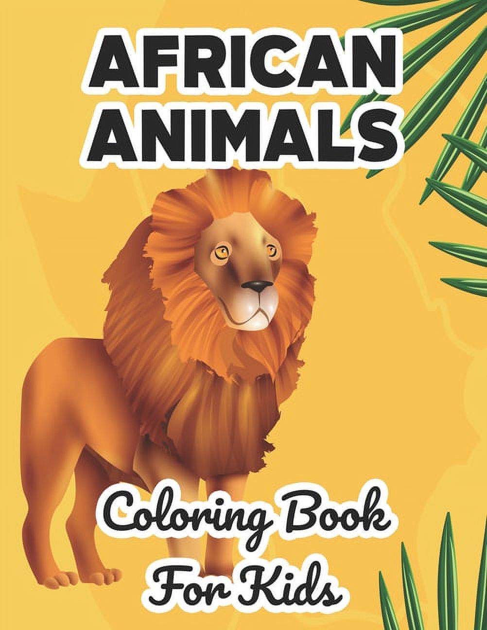 African Animals Coloring Book For Kids: Wildlife Illustrations And ...