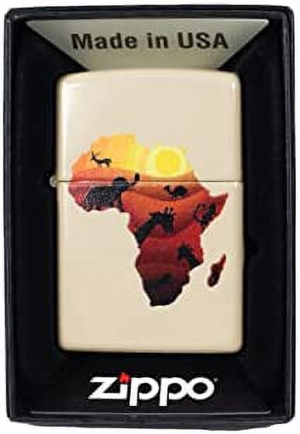 African Animals - Flat Sand Zippo Lighter - Walmart.com