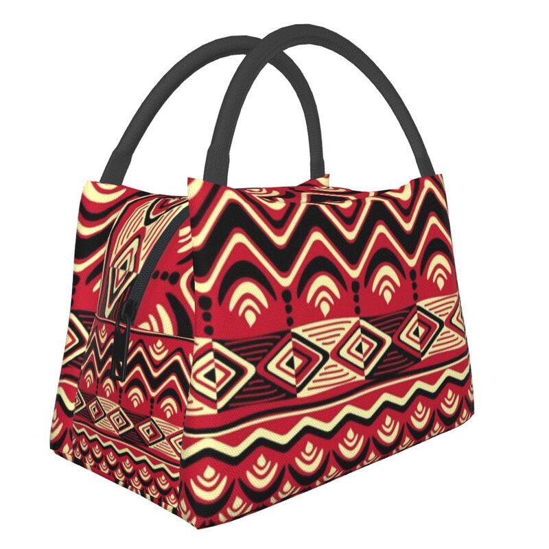 African Ankara Digital Print Insulated Lunch Bag Women Africa Ethnic ...